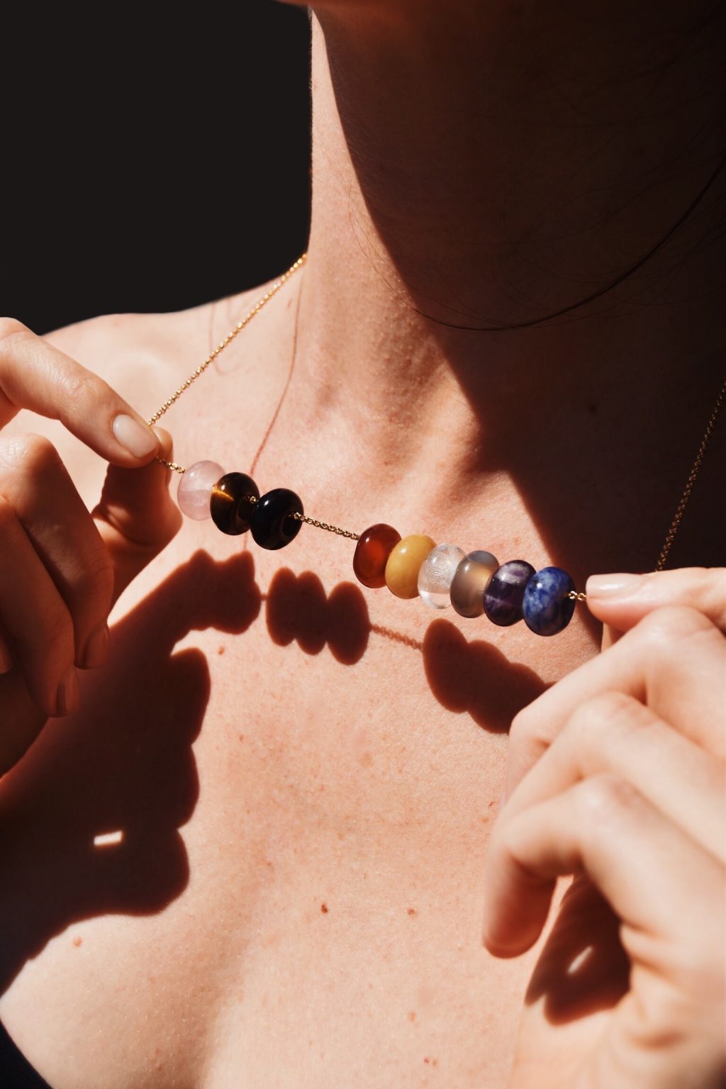 Abacus Necklace with Gem bead - Roca Sana